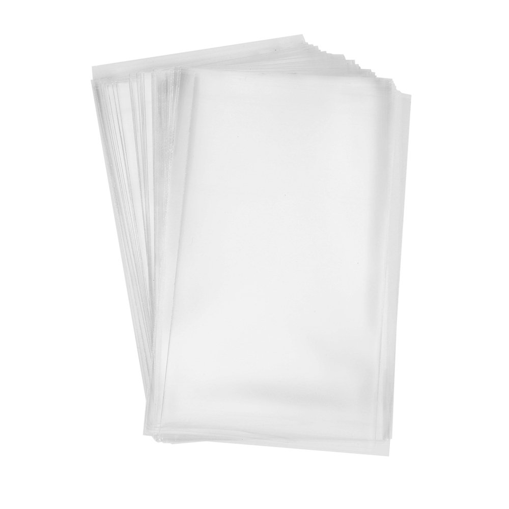 200 Clear Treat Bags 6x9 with 4" Twist Ties 6 Mix Colors - Thick OPP Plastic Cello Bags for Wedding Cookie Birthday Cake Pops Gift Candy Buffet Supplies (6'' x 9'')