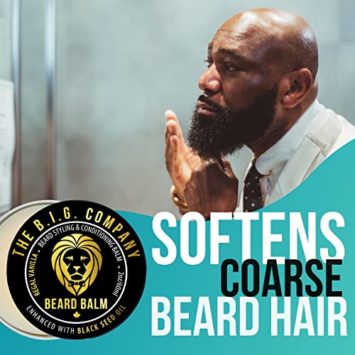 B.I.G. Company Beard Balm for Men - Light Weight Beard Wax with Good Hold, Styling, Control and Deep Conditioning of Beard Hair - Promotes Natural Beard Growth