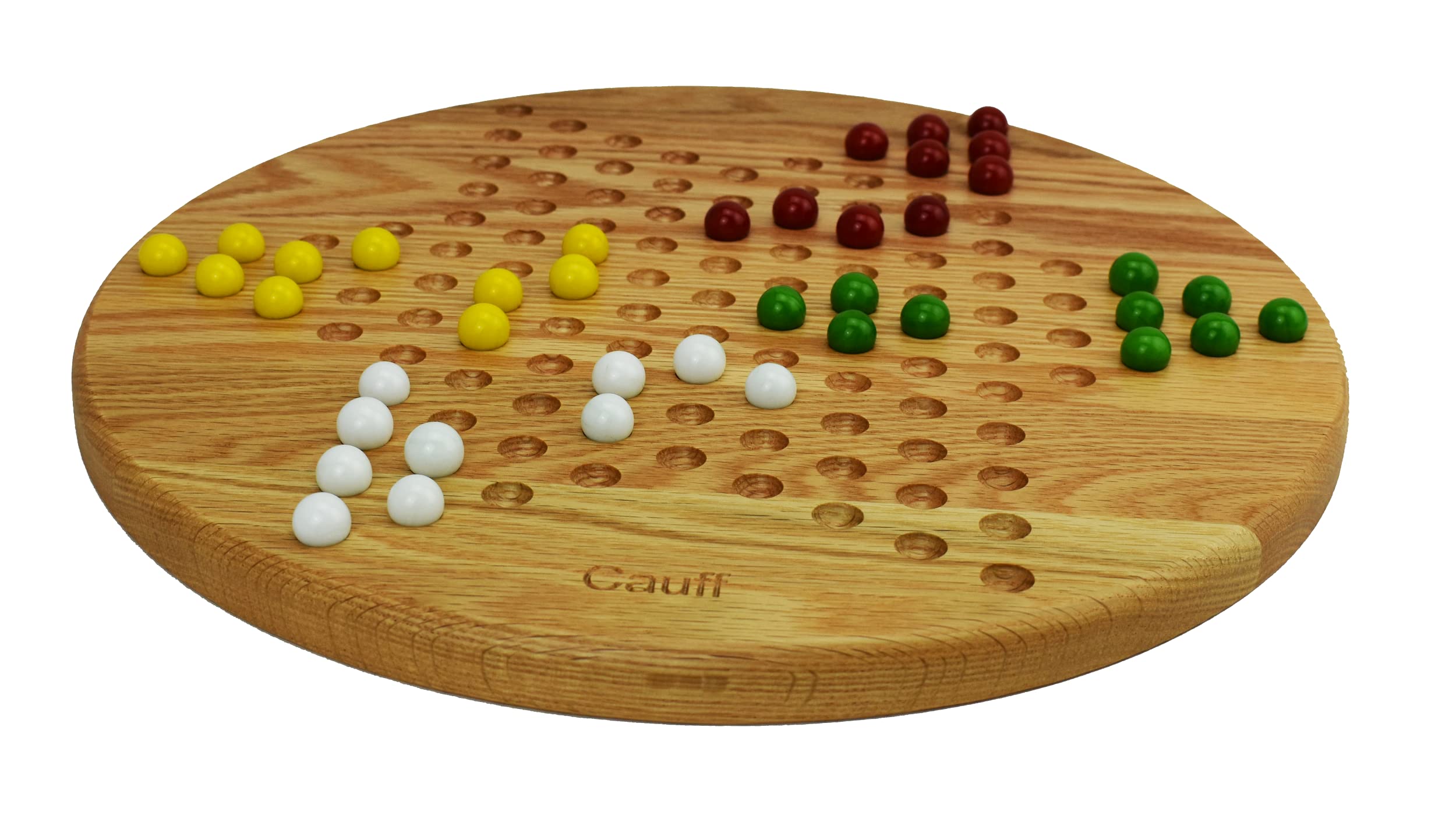 14 inch Solid Oak Wooden Chinese Checkers Board Game