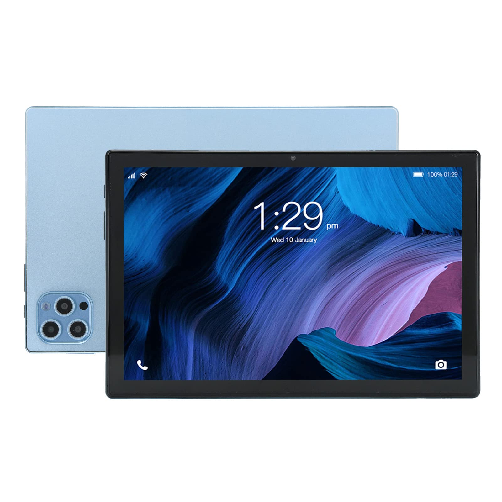 10.1 Inch Tablet Calling Tablet 2.4G 5G Dual Band 6GB RAM 128GB ROM 100240V HD Large Screen for Gaming (US Plug)