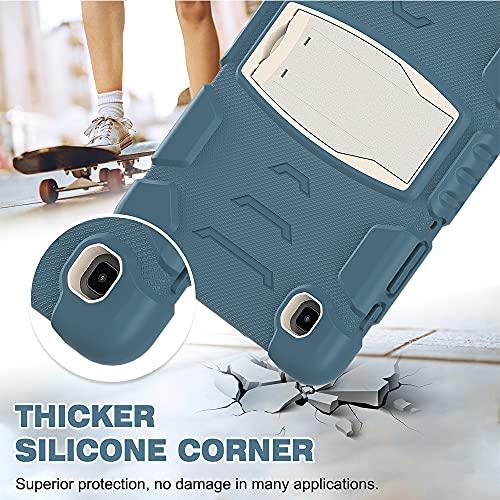 Litchi Samsung Galaxy Tab A7 Lite Case 2021, Galaxy Tab A7 Lite 8.7 Inch Case with Kickstand, Protective Rugged Case for SM-T220/T225-Cornflower Blue