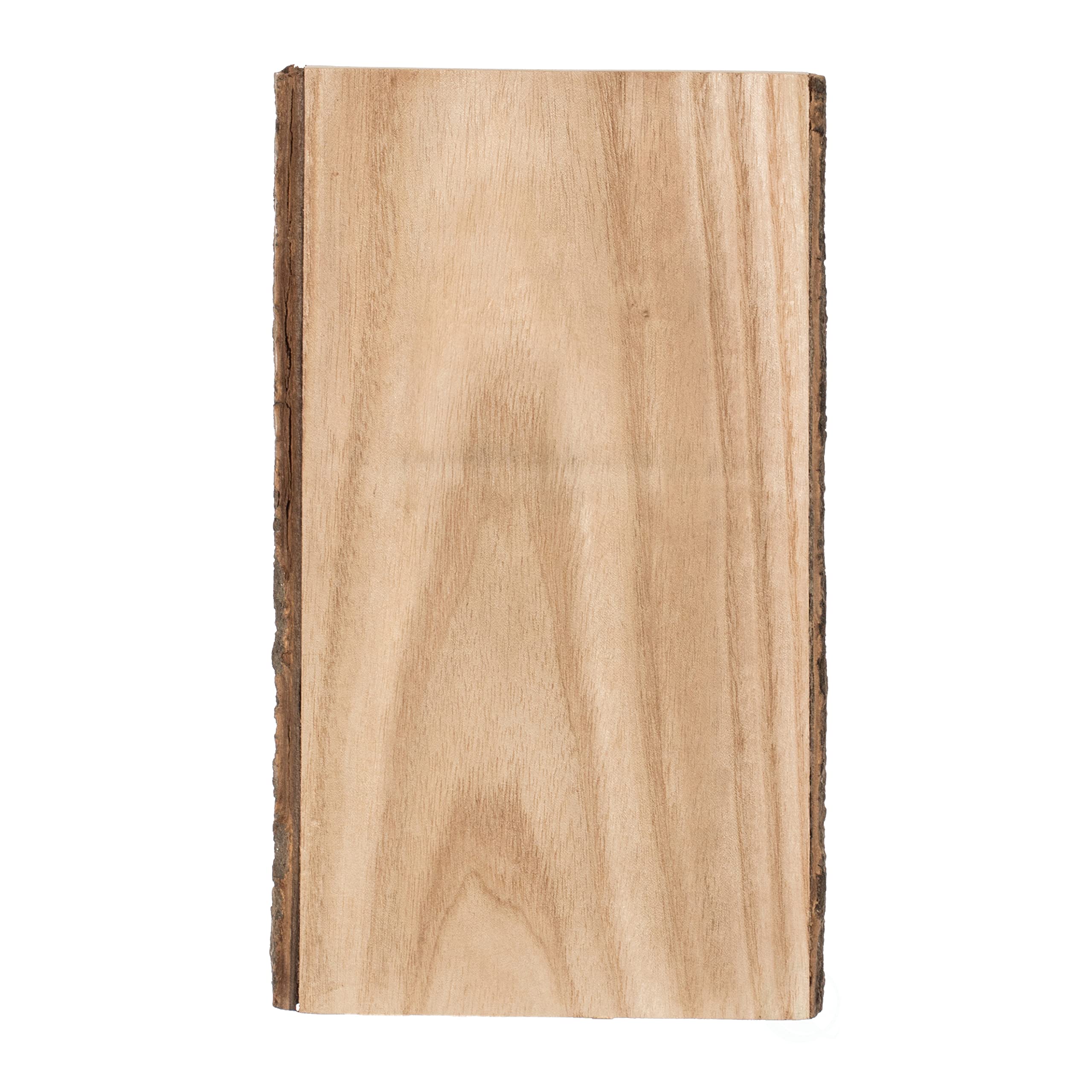 12" Rustic Natural Tree Log Wooden Rectangular Shape Serving Tray Cutting Board