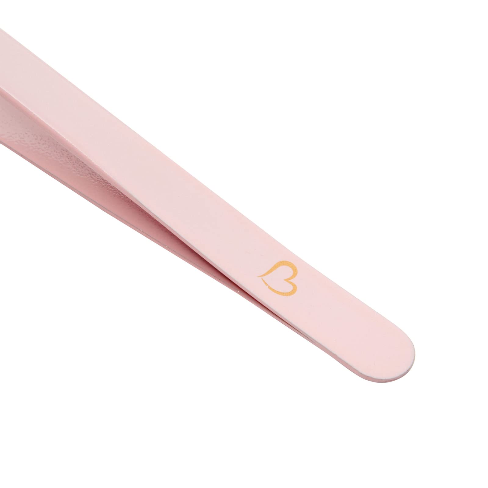 Okuna Outpost 6-Piece Precision Tweezer Set for Eyelash Extensions with Storage Case (Light Pink)