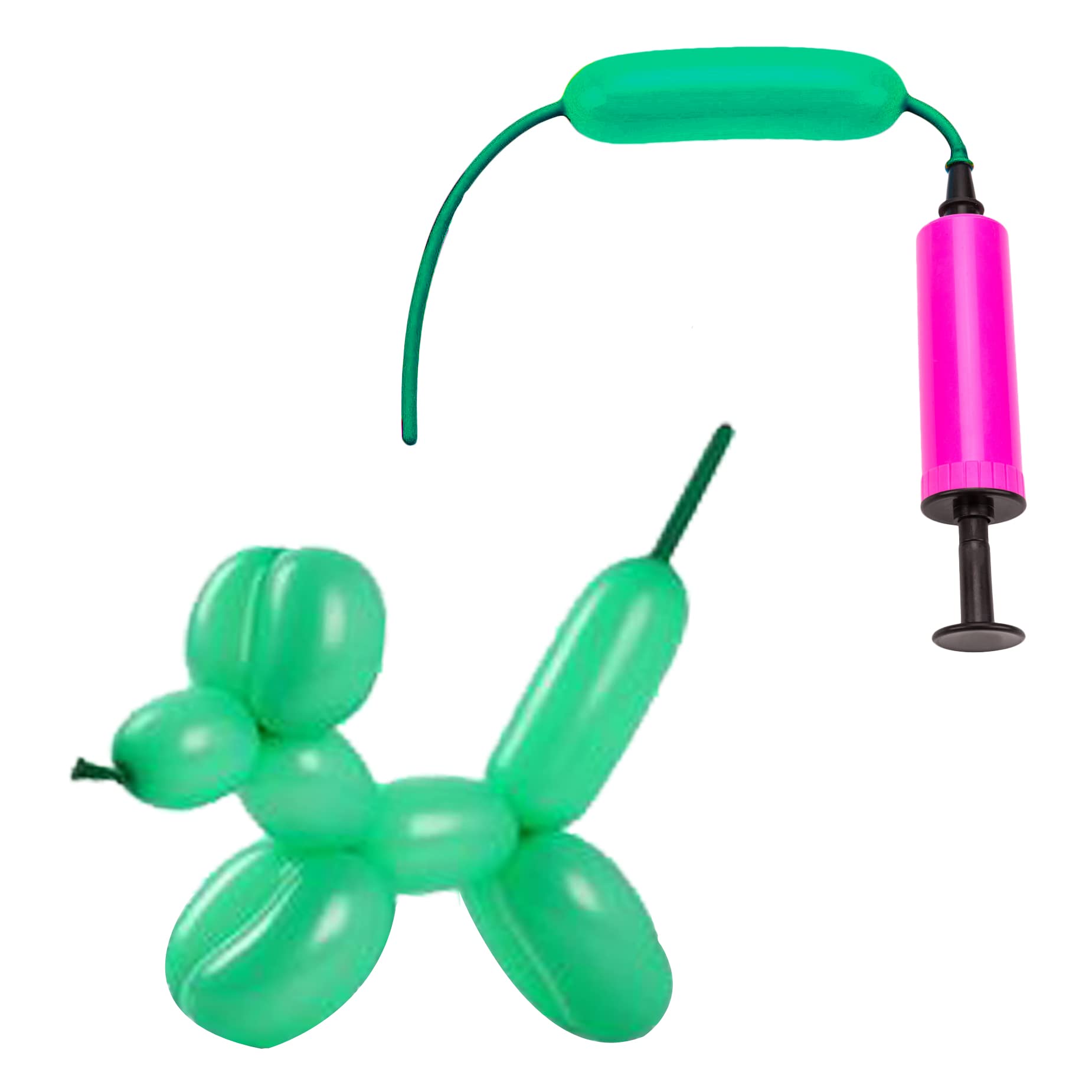 100Pcs 260 Balloons Long Balloons Animals Twisting Balloons Latex Balloon Garland for Birthday Wedding Party Decorations (Pine Green)