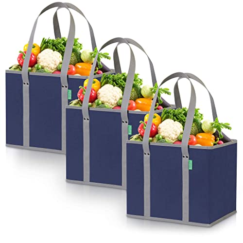 Creative Green Life Ultimate Shopping Bag 5-Pack β Reusable Grocery Box Bags (3) β Insulated Grocery Bags (2) β Premium Quality, Heavy Duty Tote Bag Set