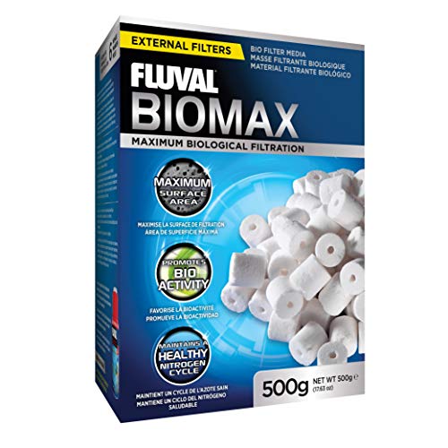 AquaClear Fluval Water Polishing Pad for 304/305/404/405 Models (6 Pack) with Fluval Biomax Bio Rings - 500 grams/17.63 Ounces