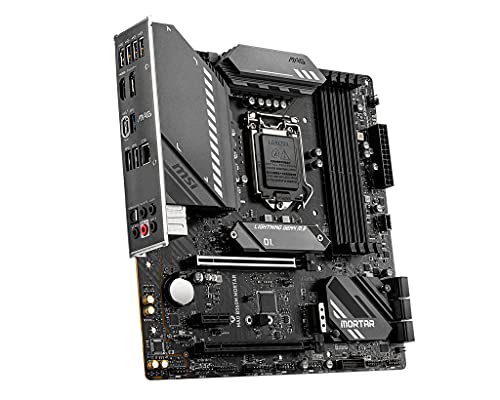MSI MAG B560M MORTAR Gaming Motherboard (mATX, 11th/10th Gen Intel Core, LGA 1200 Socket, DDR4, PCIe 4, CFX, M.2 Slots, USB 3.2 Gen 2, 2.5G LAN, DP/HDMI)