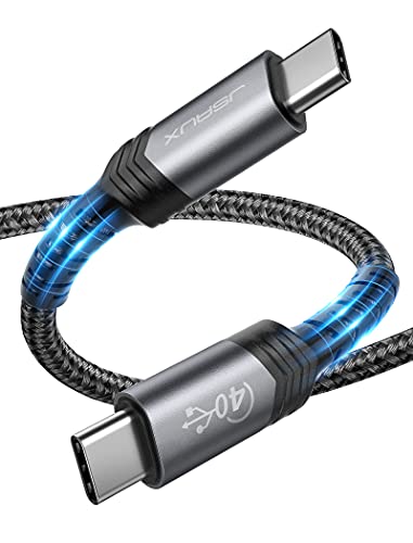 JSAUX USB4 Cable Supports 40Gbps Data Transfer/ 100W Charging/ 8K @30Hz, USB C to USB C Cable Compatible with MacBook Pro, Hub, USB-C Docking Station, and More