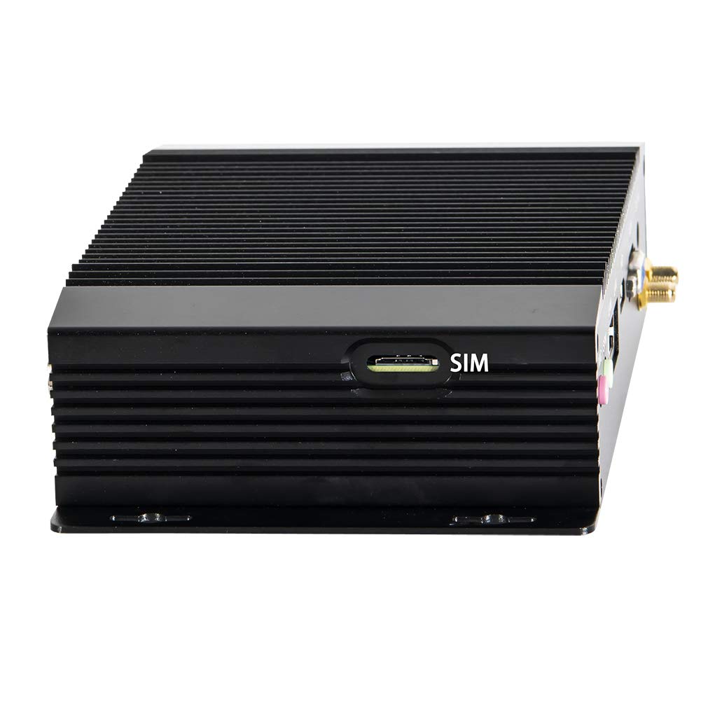 HUNSN Industrial Computer, Fanless Mini PC, Embedded IPC, N3510 N3520, Windows 11 / Linux Ubuntu, BM18, Watchdog, GPIO, WOL, SIM Slot, 2 x LAN, 2 x RS232 422 485, 8G RAM, 128G SSD