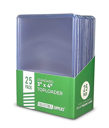 200 Standard 3" x 4" Toploaders and 200 Soft Penny Card Sleeves Package for Single Sports Trading Cards Toploaders for Sportcards Card Collecting