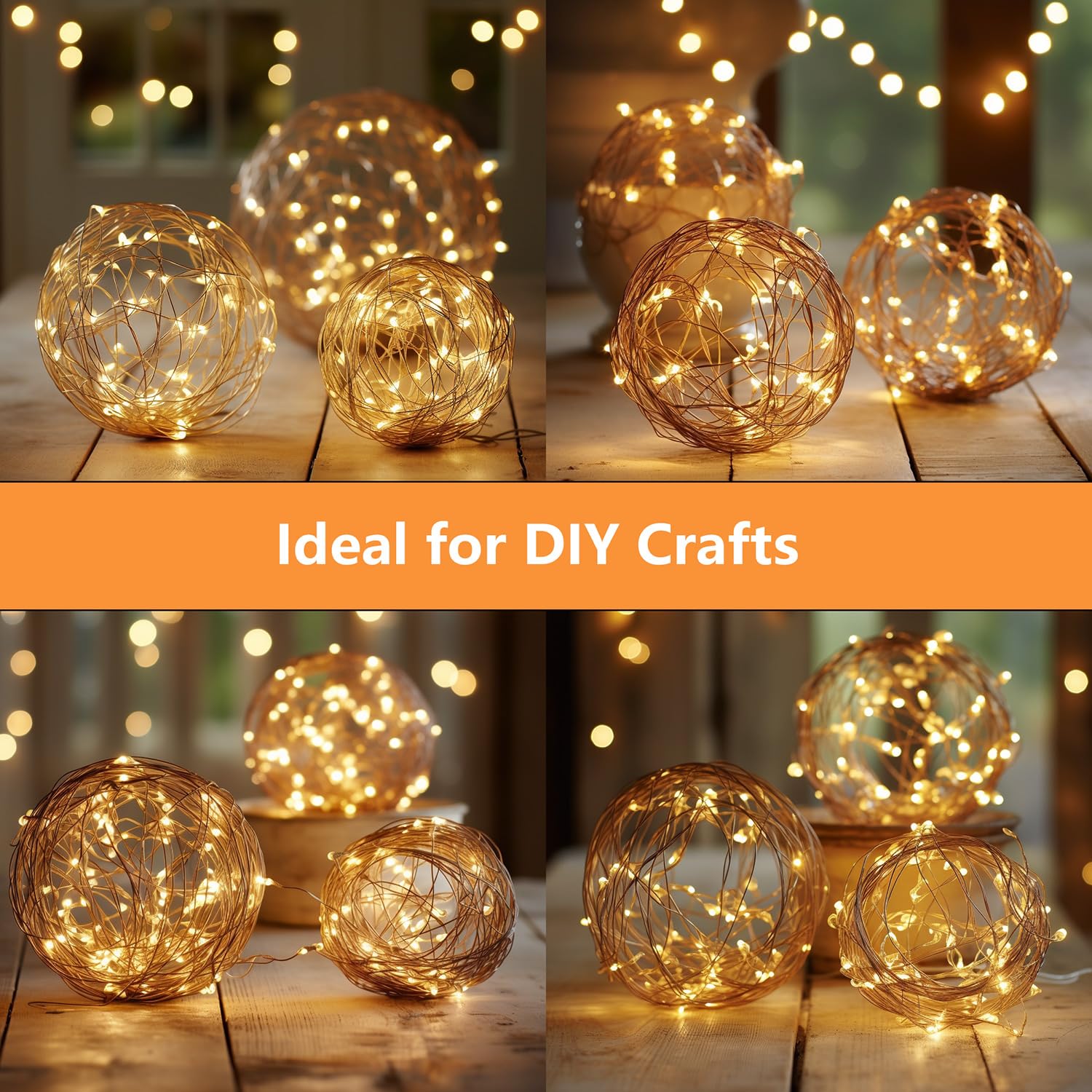 12 Pack Fairy Lights with Timer Battery Operated String Lights - 3.3ft 20 LED,Silver Wire Warm White Mini Lights for Wedding,Party Centerpieces,Table Decor,DIY Crafts,Festivals,Mason Jars Décor