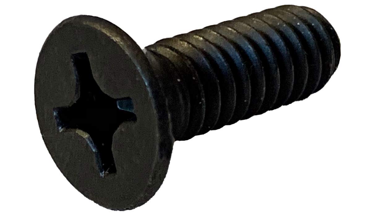 Small Parts 0604MPFB #6-32 x 1/4" Phillips Flat Machine Screw Fully Threaded Black Oxide (Pack of 100)