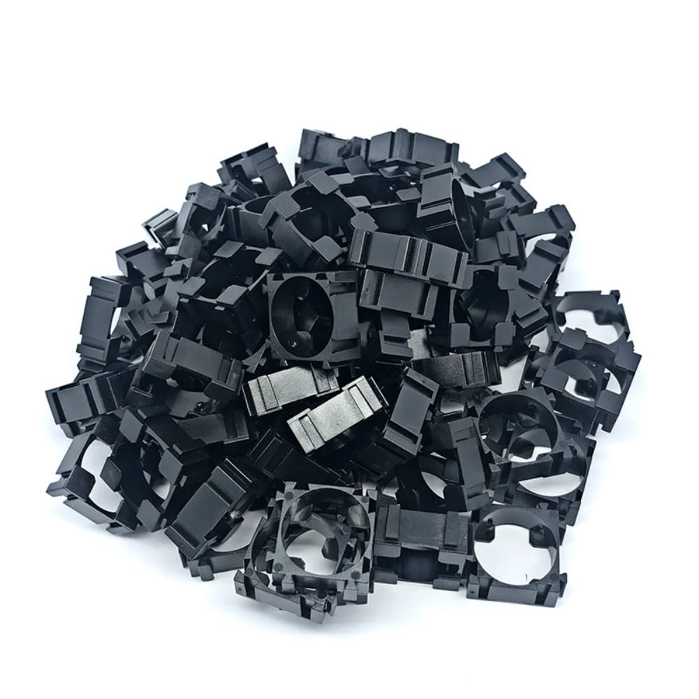 100 Pcs 18650 Lithium Battery Cell Holder, Battery Storage Box Cell Spacer Bracket Stand Plastic Battery Pack Bracket Cylindrical Cell Battery Stand for DIY Fixed 18650 Battery