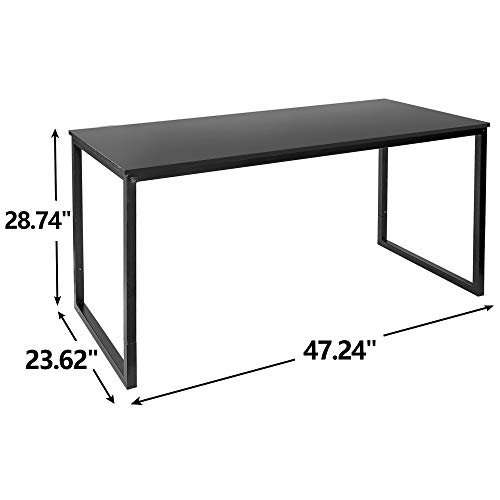 HANGKAI 47Inches Modern Simple Writing Computer Desk PC Laptop Sturdy Table Workstation for Office Work