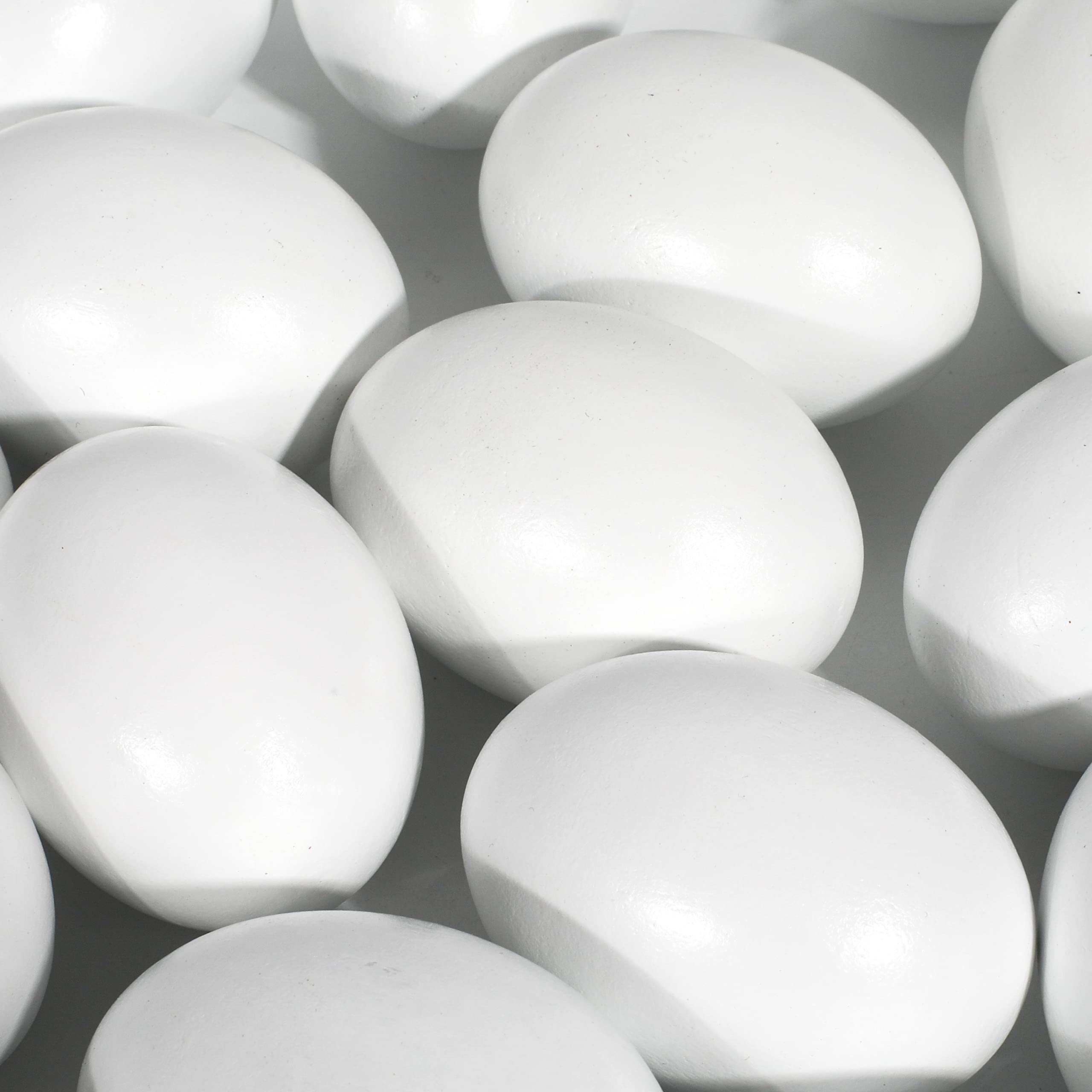 36 Pcs 2.36" Easter Unpainted White Eggs Wooden Decorating for Kids DIY Paint Your Own Egg Decor, Crafts, Easter Hunt, Basket Stuffers, School Activities Supplies