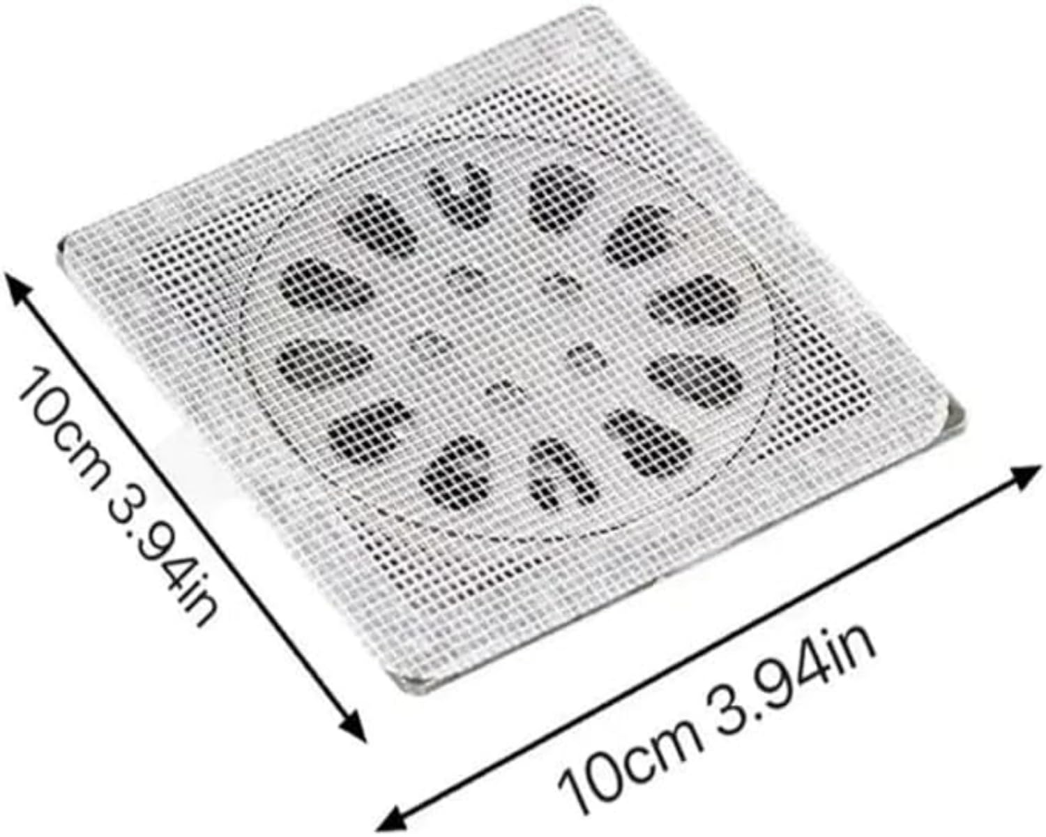100Pcs Disposable Floor Drain Sticker,Shower Drain Hair Catcher Mesh Stickers,Bathtub Hair Stopper Shower Sink Drain Strainer Screen Catcher,Mesh Drain Cover for Laundry Kitchen Bathroom (10)