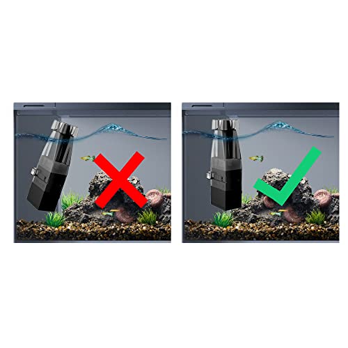 Aquatop 65 GPH Internal Surface Skimmer β for Tanks Up to 100 Gallons, Salt & Freshwater Tanks, Removes Film & Oil from Water Surface, Suction Cup Mounts for Versatile Placement, SSK-65