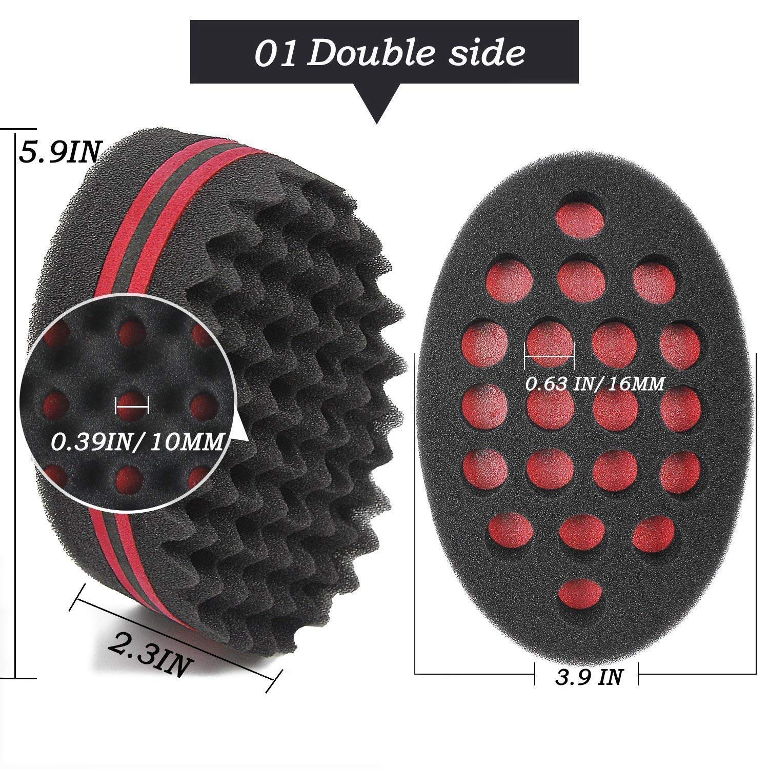 5 Pcs Curl Brush Set - Magic Twist Brush, Sponge Hair Pick for Men and Women (Blend)