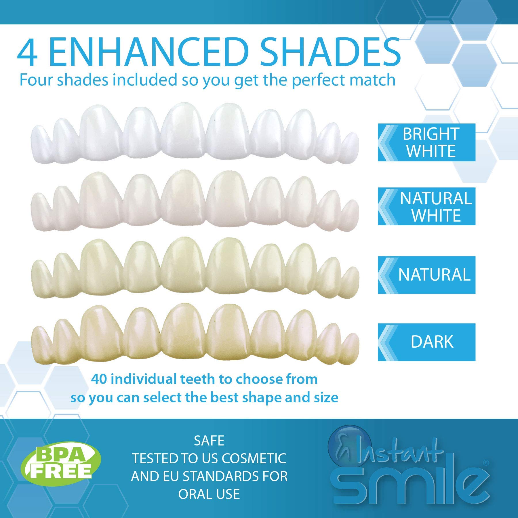 Instant Smile Complete Your Smile Tooth Replacement Kit with 3 Pack Fitting Beads