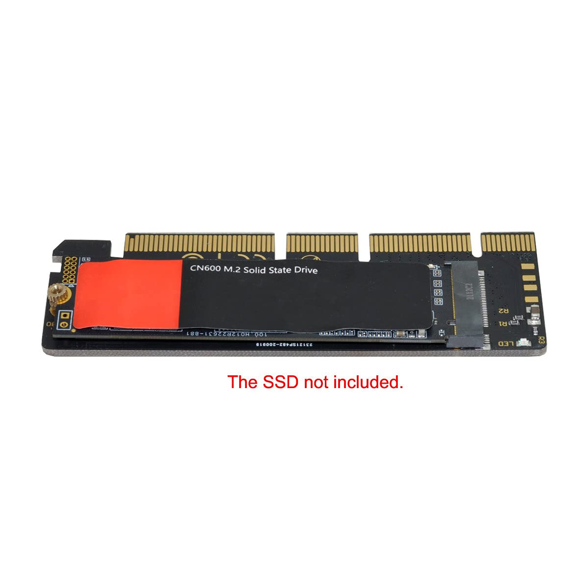Cablecc NGFF M-Key NVME M.2 SSD to PCI-E Express 3.0 16x X4 Adapter Without Bracket Black