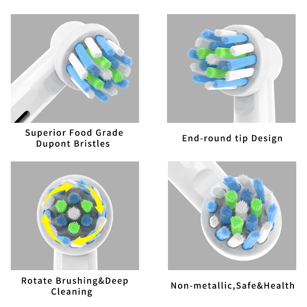10 PCS YMPBO Toothbrush Replacement Heads Soft Bristles, Black