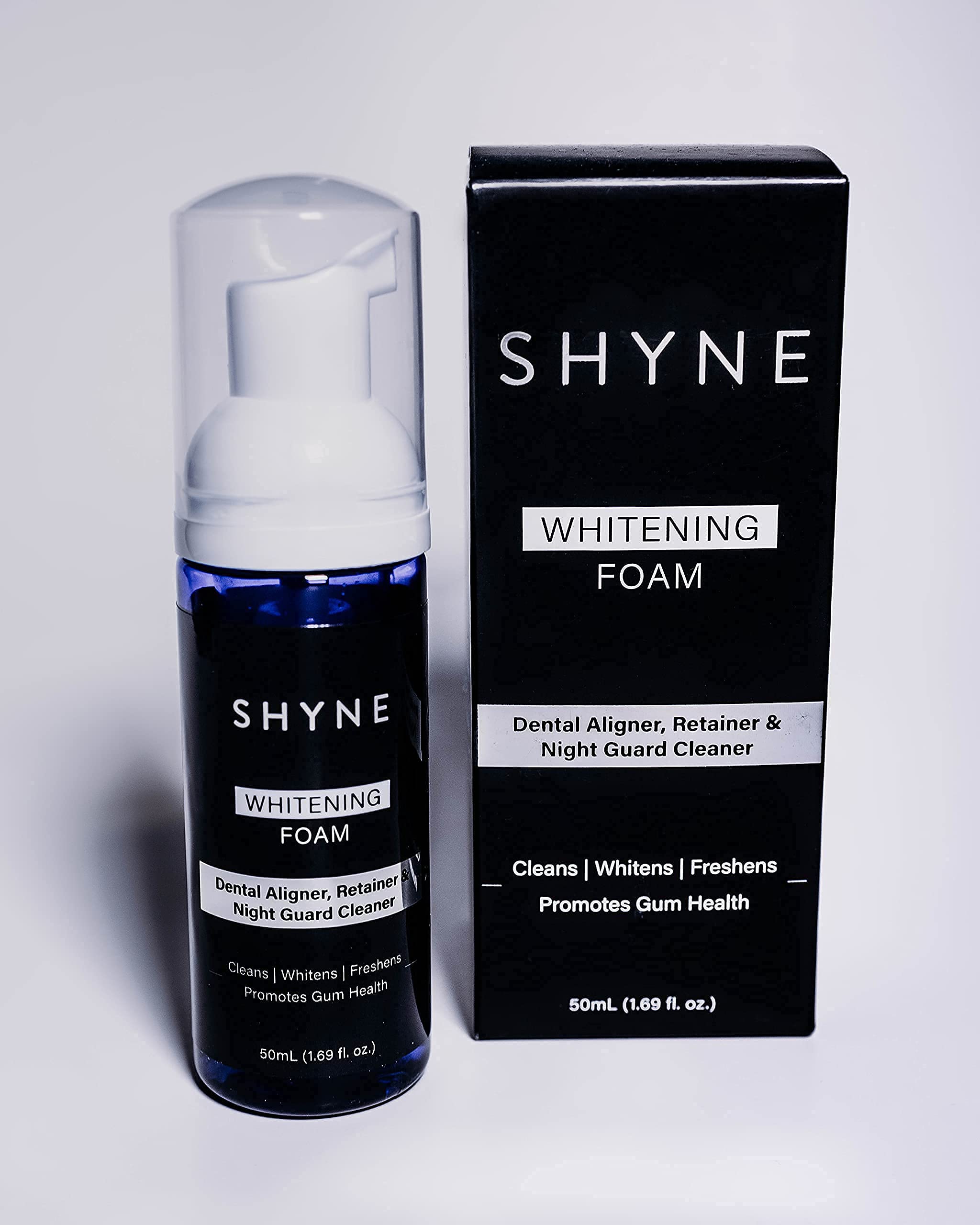 SHYNE Whitening Foam - Aligner Cleaner, Retainer Cleaner, Whitens Teeth and Cleans Dental appliances, Freshens Breathe. Great for Invisalign, ClearCorrect, Byte, Candid
