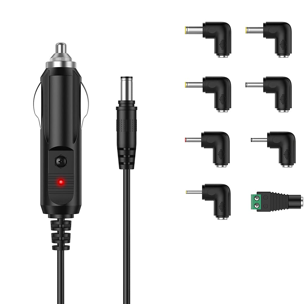 DC 12V 2A Car Charger Universal Power Cord Cigarette Lighter for Portable RCA DVD Player, Sylvania, DBPOWER, GPS, Bluetooth Speakers, Spectra S1 Breast Pump, Label Maker, Camera, Snailax Seat Cushion