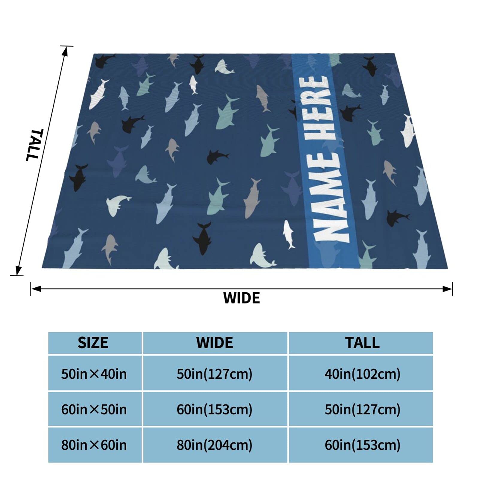 XJone Personalized Custom Baby Blankets with Name for Boys, Customized Name Blanket for Infants Newborns Kids