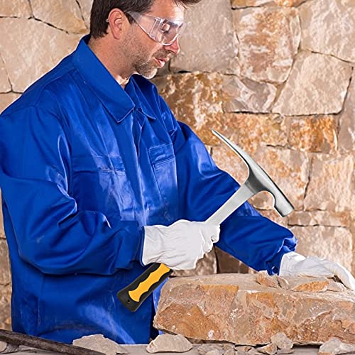 35 Oz Rock Pick Hammer All Steel Mason Brick Hammer 12 Inch Masonry Hammer, Geologist Hammer With Shock Reduction Grip For Mining, Geological Prospecting