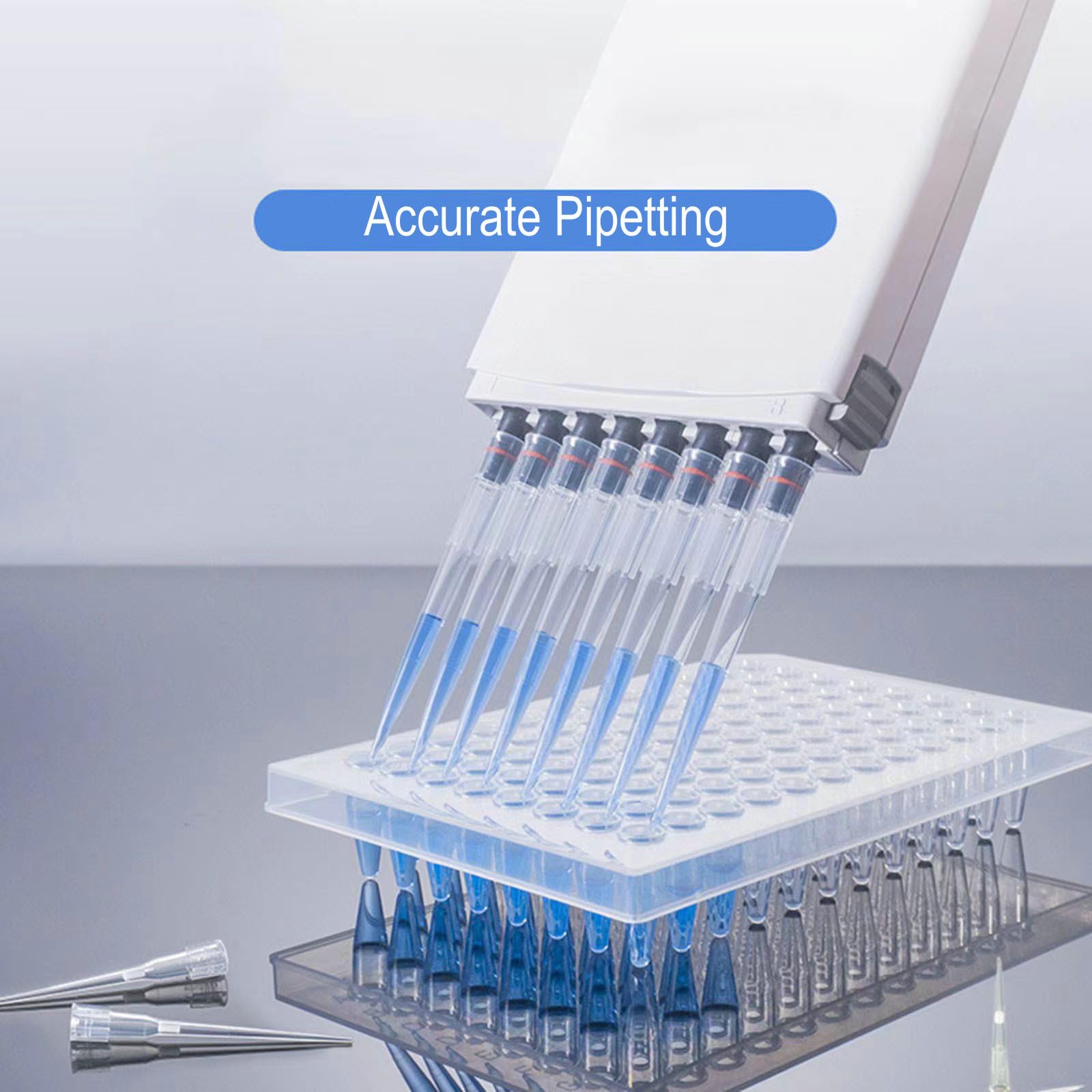 1000ul Pipette Tips - Universal Pipette Tips,with Box RNase/DNase Free & Pyrogen Safe, 96 Tips/Rack Pk x 10 Racks (960 Tips)