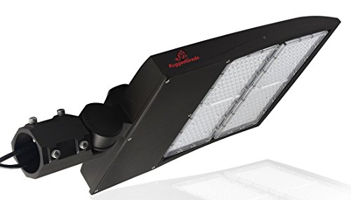 480vac - 40,000 Lumen NextGen II Series 300 Watt Parking Lot Light – Slip Fit Mount - with Photocell– 5000k - Black Housing - 480 Volt