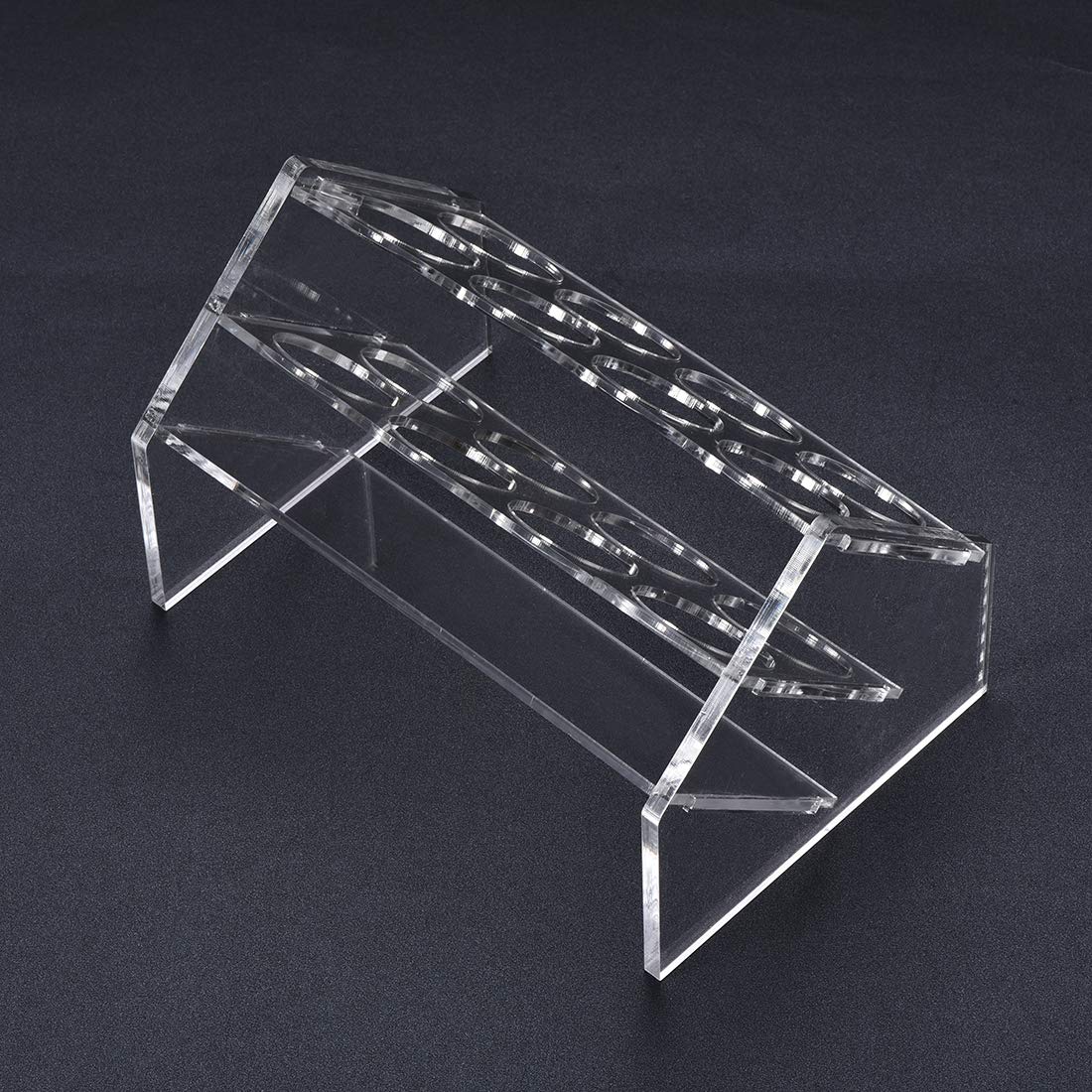 uxcell Slant Rack Acrylic Test Tube Holder 8 Wells for 50ml Centrifuge Tubes Clear