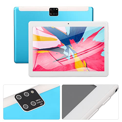 10.1in Tablet PC for Kids and Adults,2.4G 5G WiFi,6GB RAM 128GB ROM,1960x1080 IPS Display,MT6797 Deca Cores CPU,8800mAh Tablet for Android 10,GPS,BT5.0(Blue)