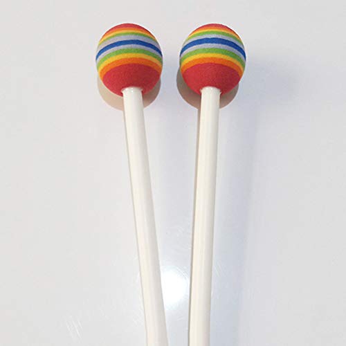 Cuteam Drum Mallet, 2Pcs/Set Lollipop Head Wooden Hand Percussion Drum MalletsĀ Children Music Toy 2pcs