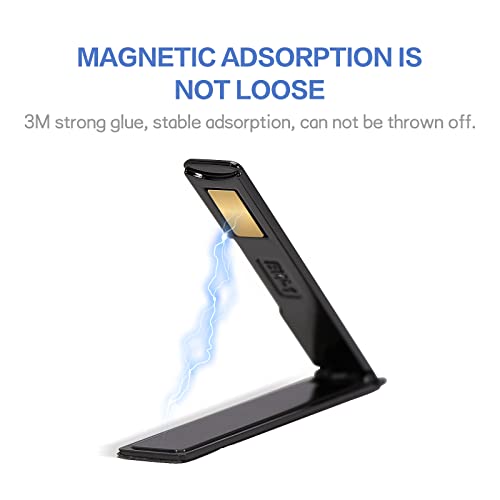 2 PCS Foldable Cell Phone Kickstand for Desk,360°Rotation Adjustable Cellphone Ring Holder Finger Kickstand Compatible with Most Smartphones Tablets(Gun Black)