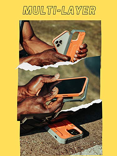 ArmadilloTek Vanguard Designed for iPhone 12 / iPhone 12 Pro Case (6.1 inches) Military Grade Full-Body Rugged with Built-in Screen Protector and Kickstand - Black