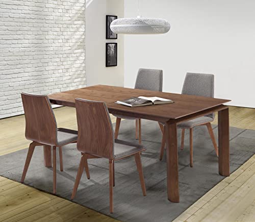 Armen Living Archie Modern Fabric Upholstery Dining Room Kitchen Accent Chairs - Set of 2, Gray, 18.5" Seat Height