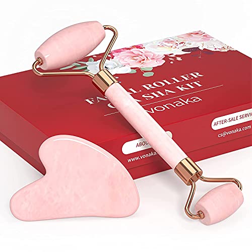 FACEMADE Gua Sha and Jade Roller, Gua Sha Massage Tool for Skin Care, Jade Roller for Face, Eyes, Body Muscle Relaxation and Relieve Wrinkles and Fine Lines