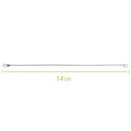 14 inch Heavy Duty Stainless Steel Cooler Lid Strap Replacement Plastic Lid Strap for Igloo Coolers and Coleman Coolers Replacement Parts,Cooler Lid Strap Replacement kit (4)