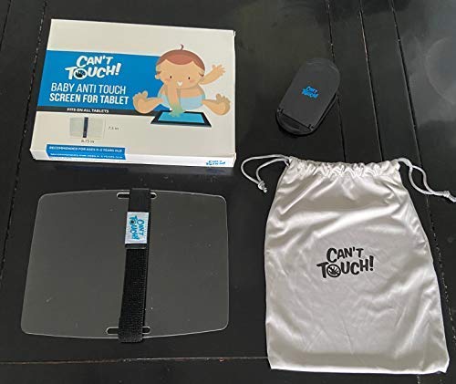 Cant Touch! Anti-Touch Screen Cover for Tablet For Baby and Pets - Easily Strap the adjustable Clear Cover onto the iPad or Tablet to Prevent Any Buttons Being Pressed, Works With Most ModelsPouch +