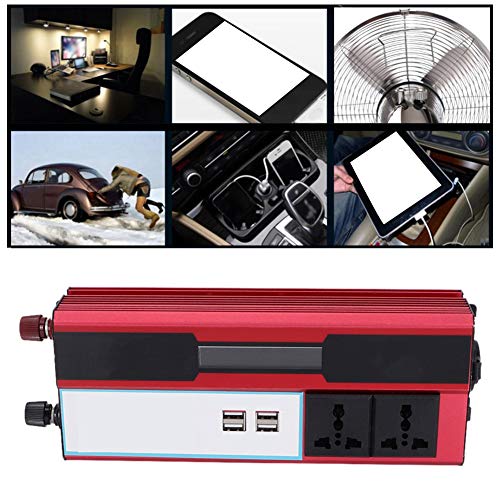 10Pcs Sinus Solar 4000W-220‑240V Pure Sine Wave Battery Converter 4000W Car Power Inverter Solar Power Inverter Wave Digital Display Phone 4 USB Charger
