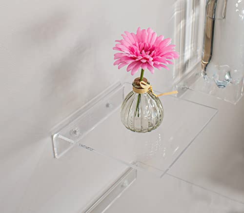 8" Long Clear Floating Shelf (9" deep)