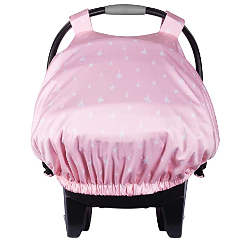 Car Seat Covers for Babies Girls Car Seat Canopy Stroller Cover for Spring Autumn Winter Car Seat Cover Infant Girl Babies Stretchy and Kick Proof with Net Multi Use Soft & Breathable