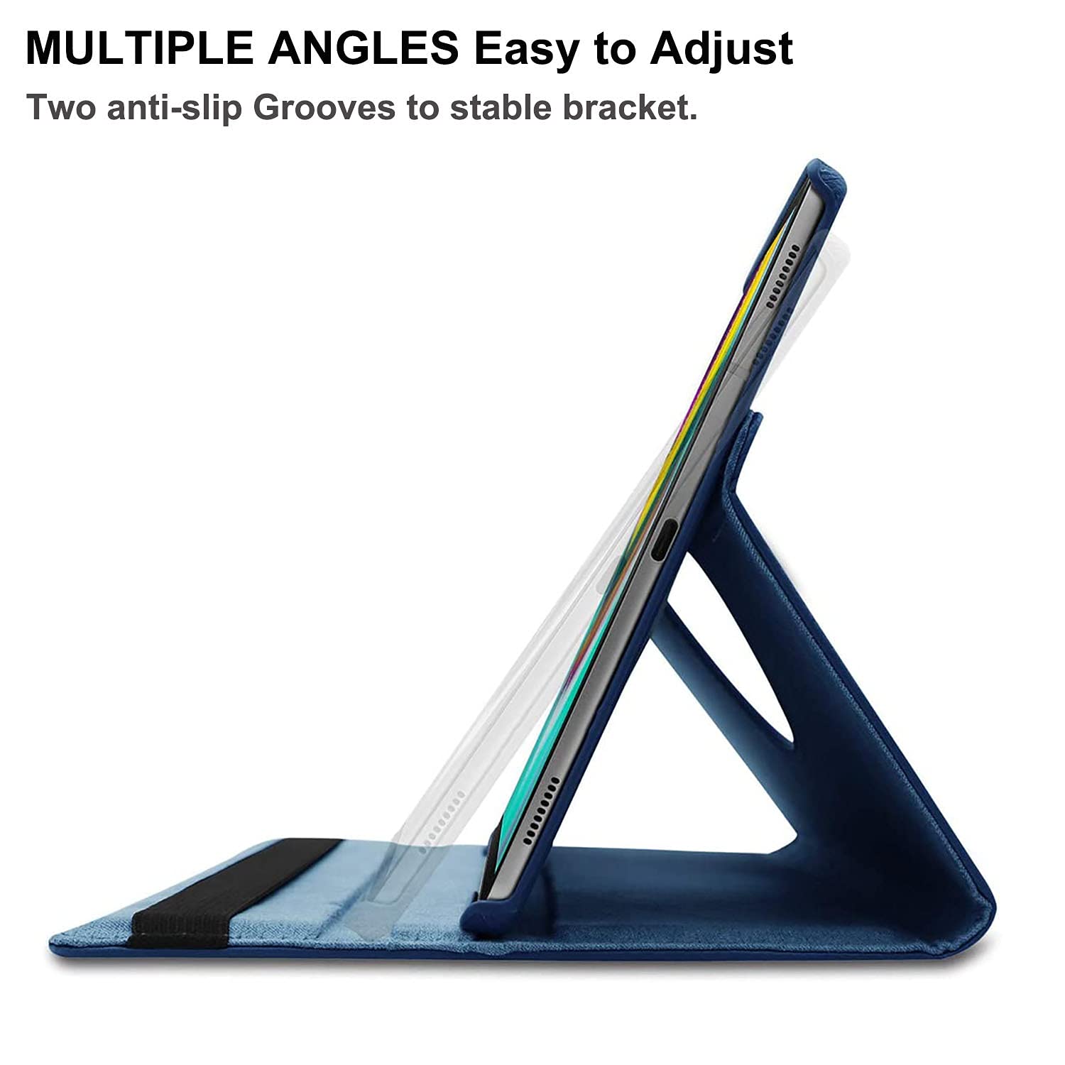 Case for Samsung Galaxy Tab A 7.0 inch 2016 Tablet (SM-T280 SM-T285),360 Degree Rotating Stand Case Full Protective Cover,with Stylus Pen,Screen Film (Deep Blue)