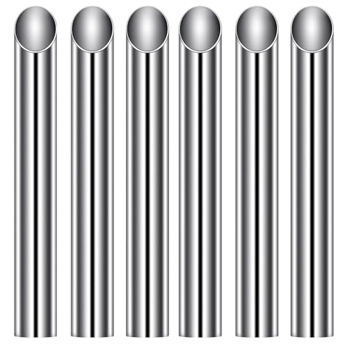 CHUANCI 361L Surgical Steel Piercing Receiver Piercing Needle Receiving Tube Body Jewelry Holding Tattoo Supplies Microblading Tools (6PCS 8mm(0g))