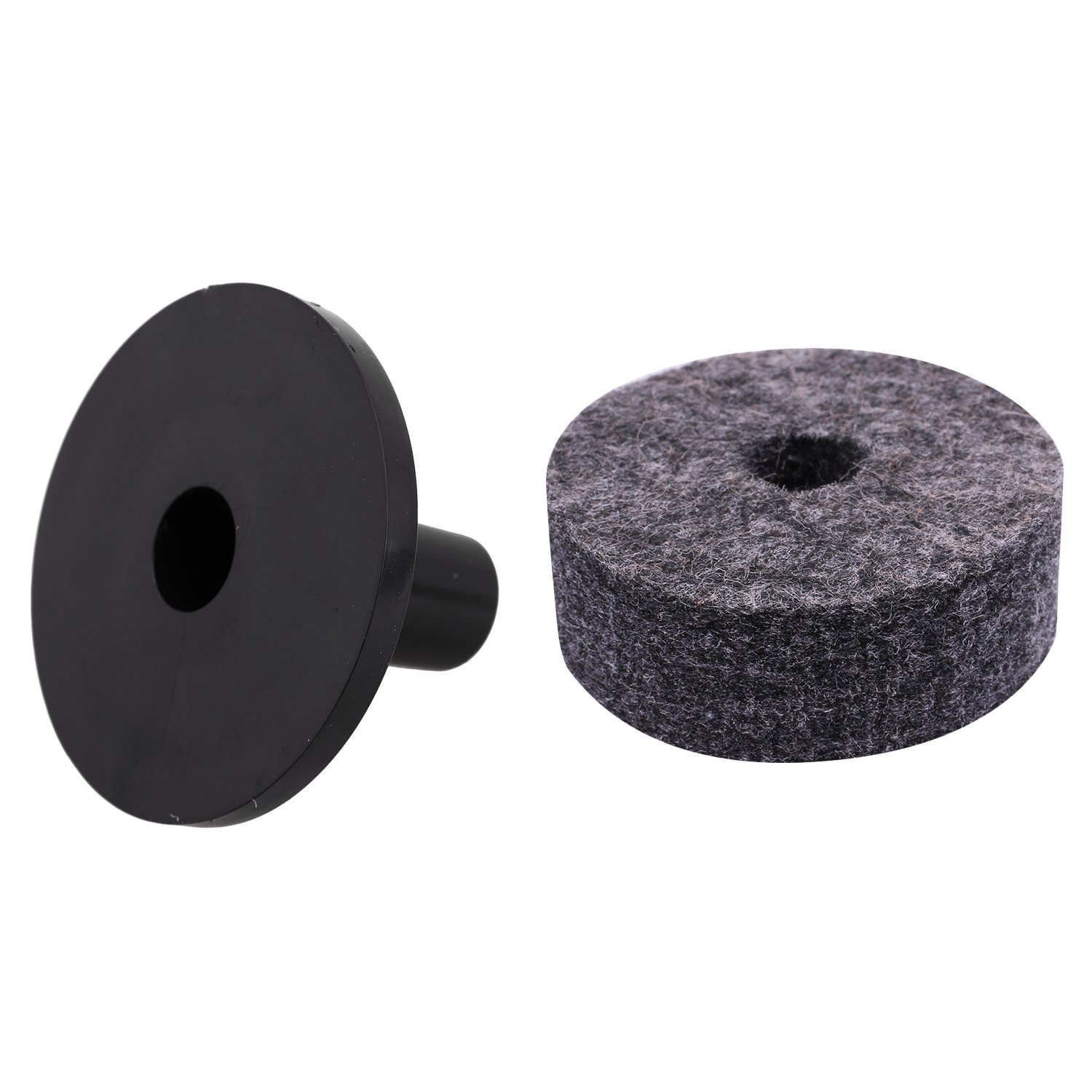 10PCS Cymbal Stand Felt Washer and 10PCS Plastic Drum Cymbal Stand Sleeves Replacement Grey
