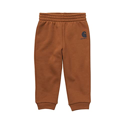 Carhartt baby boys Knit Long Loose Fit Sweatpants, Carhartt Brown, 6 Months US