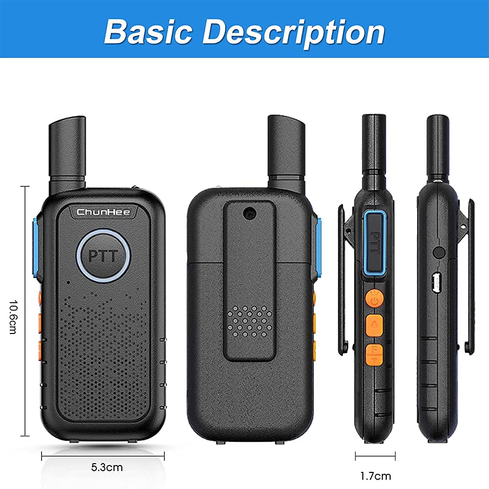 ChunHee Wireless Intercom System for Home-Home Intercom System for Elderly/Kids/Pregnant-Wireless Office Intercom Two Way Radio Room to Room Communication System-for Hiking/Camping/Vocation, 2 Pack