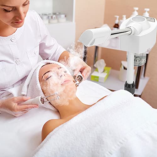 Professional Facial Steamer, Loxey Face Steamer with Adjustable Nozzle and Stronger Nano Ionic Hot Mist for Facial Deep Cleaning for Professional Beauty Salon or Home Use.(White)