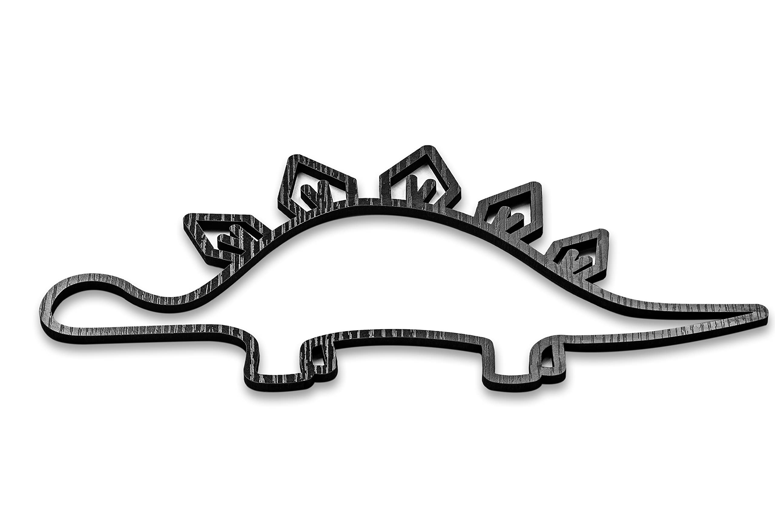 Carrick & Cross – Dinosaur Wall Decor, Wooden Wall Decals – Featuring, Black Oak Stegosaurus, Oak Triceratops & Walnut Brachiosaurus - Dino Wall Art, Perfect in any themed Room; Nursery or Bathroom